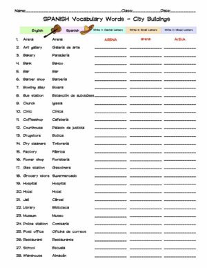 Spanish Circus & Fair Vocabulary Matching Worksheet & Answer Keys ...