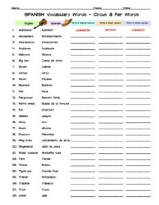 Spanish Cooking Terms Vocabulary Matching Worksheet & Answer Key | Made ...