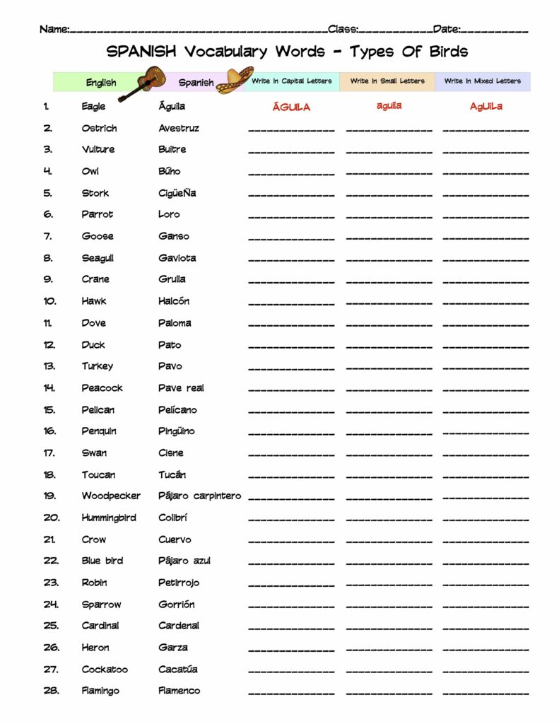 Spanish Entertainment Vocabulary Matching Worksheet & Answer Key | Made ...
