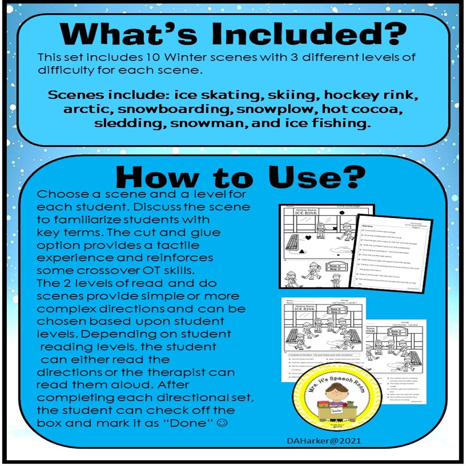 Winter Following Directions | Made By Teachers