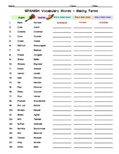 The Ultimate Spanish Vocabulary Word List Worksheets & Answer Keys Bundle - 130 Pages | Made By ...