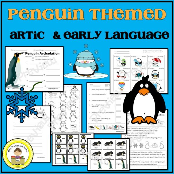 Penguin Speech Therapy Printable Pack | Made By Teachers