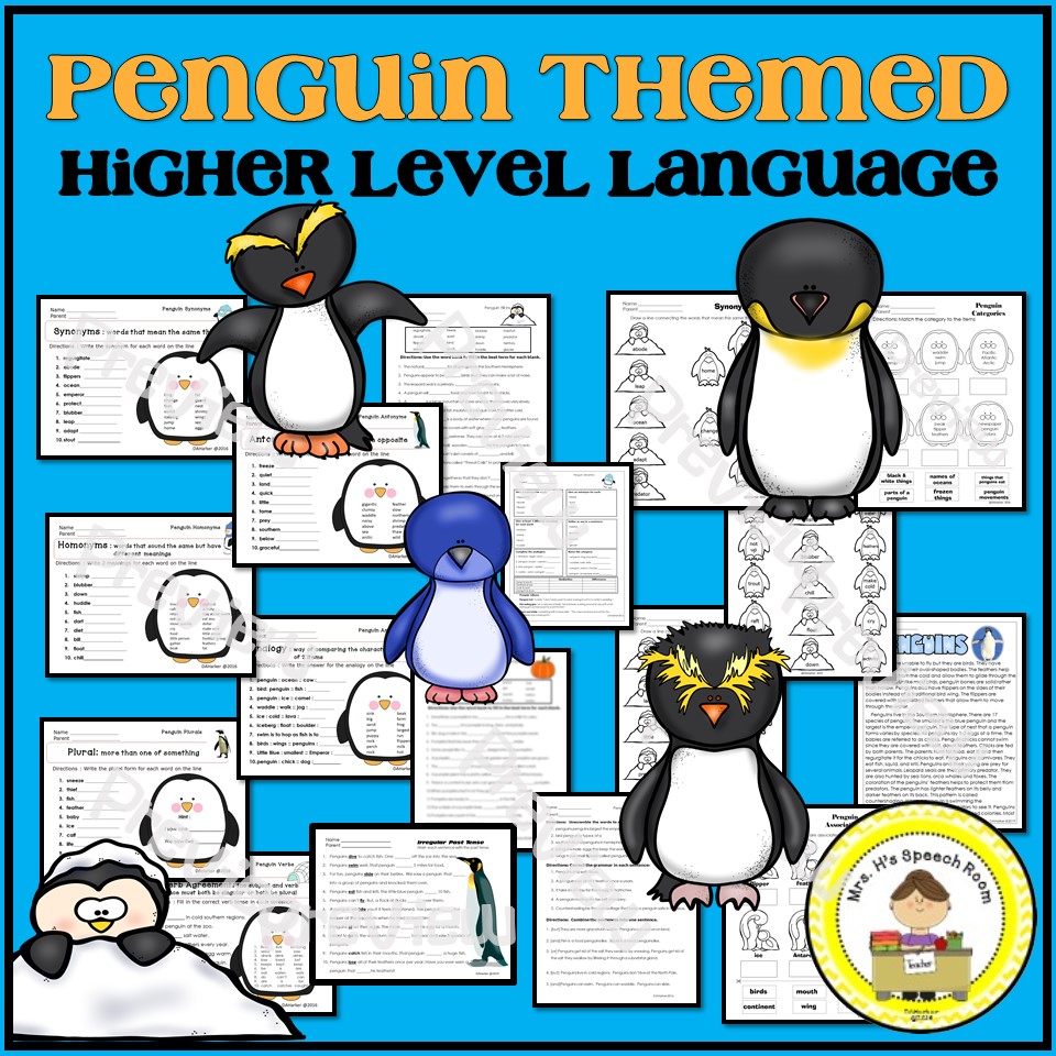 Penguin Speech Therapy Printable Pack | Made By Teachers