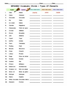 Spanish Fruits Vocabulary Matching Worksheet & Answer Key | Made By ...