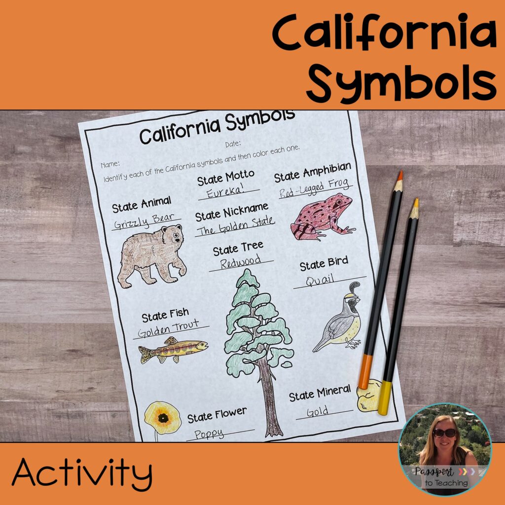 California Symbols Activity Poster | Made By Teachers