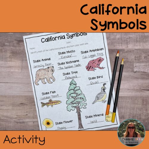 California Symbols Activity Poster | Made By Teachers