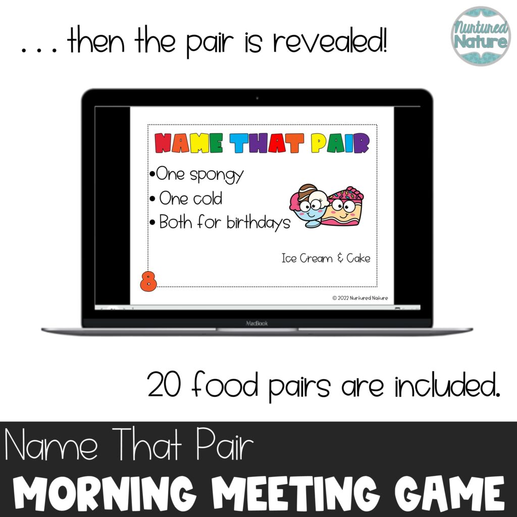 Twos Day Morning Meeting Game - Name That Pair Food Edition - 2s Two’s ...