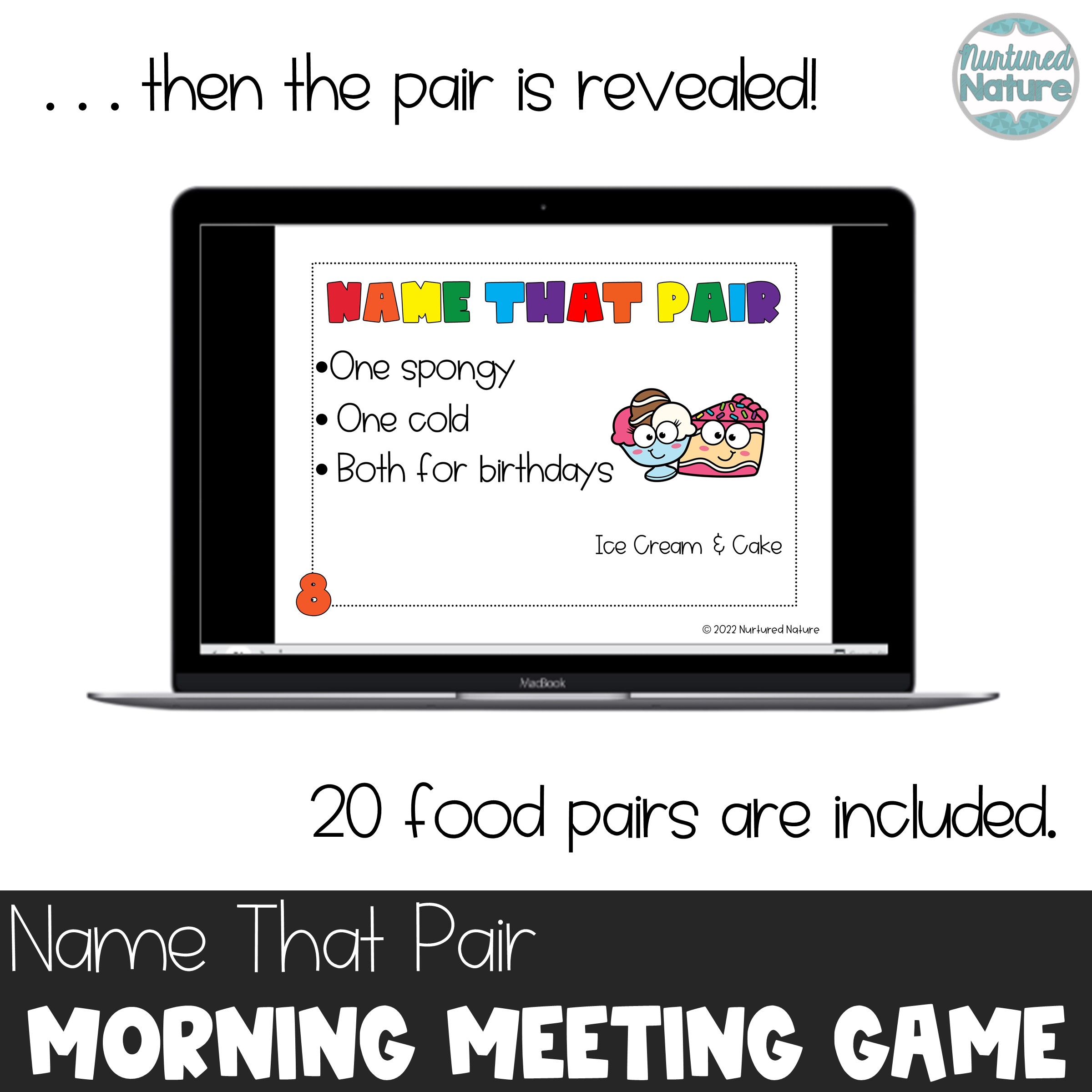 Twos Day Morning Meeting Game - Name That Pair Food Edition - 2s Two’s ...
