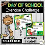 100th Day of School Exercise Challenge - 100th Day Workout Activity ...