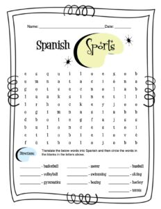 Spanish Sports Worksheet Packet | Made By Teachers