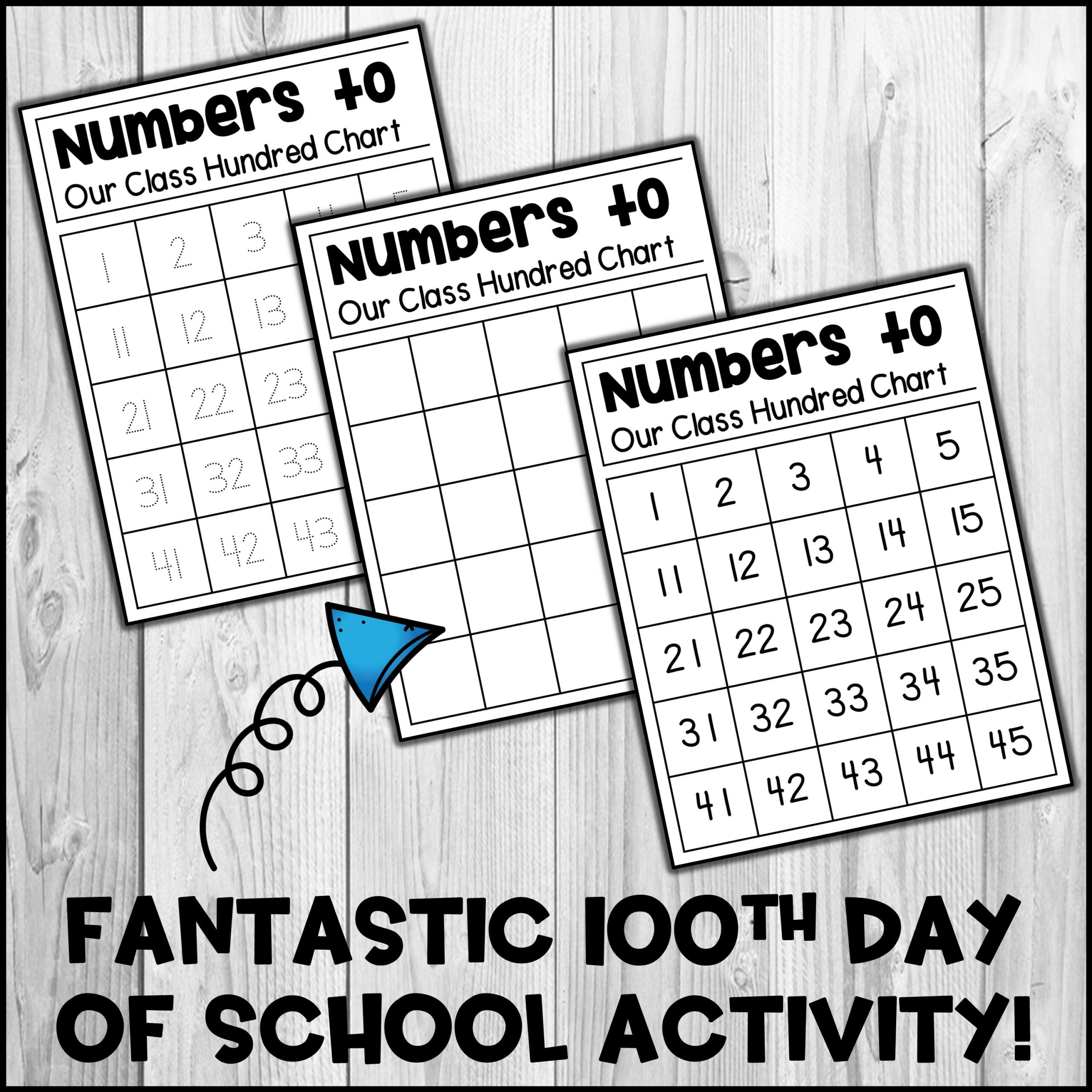 Numbers to 100 - Hundred Chart Center - Fill in the Missing Number ...