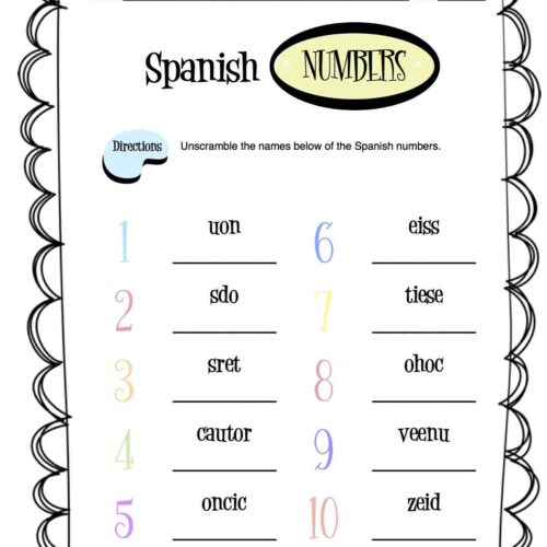Spanish Numbers Worksheet Packet | Made By Teachers