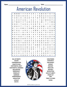 THE AMERICAN REVOLUTION Word Search Puzzle Worksheet Activity | Made By ...