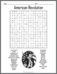 THE AMERICAN REVOLUTION Word Search Puzzle Worksheet Activity | Made By ...