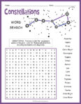 STARS & CONSTELLATIONS Word Search Puzzle Worksheet Activity | Made By ...