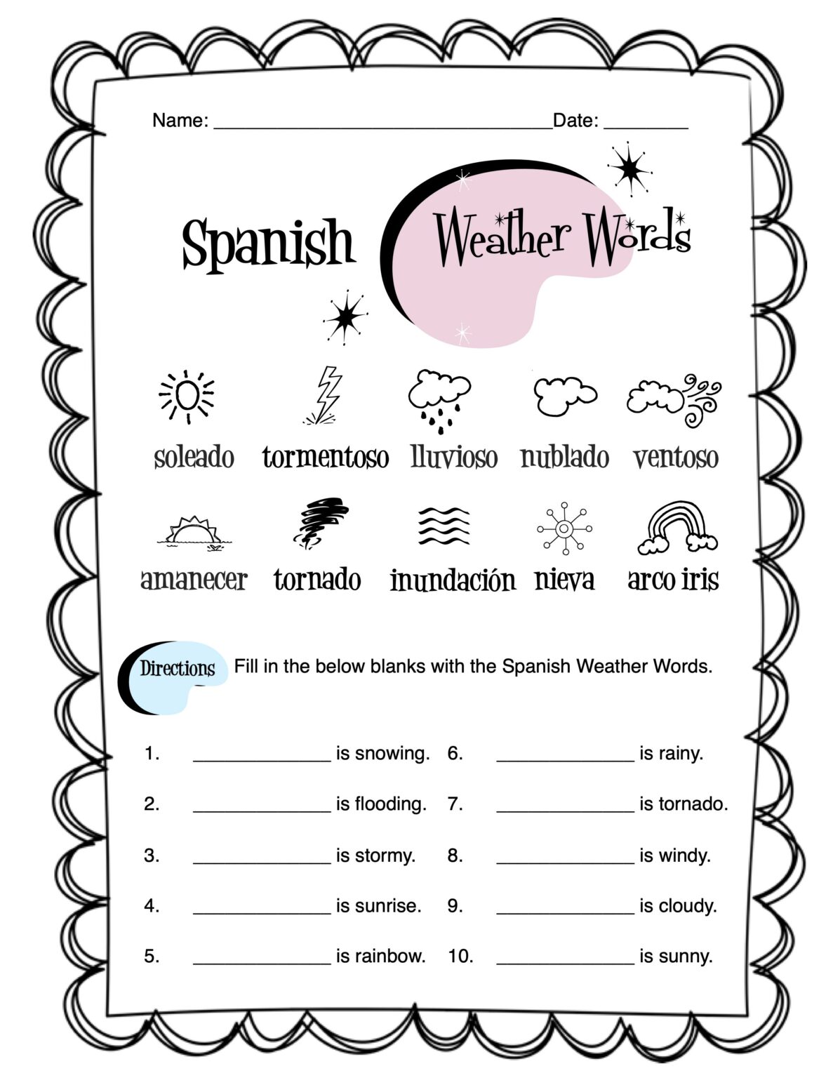 The Ultimate Spanish Vocabulary Word List Column Worksheets Bundle - 130 Pages | Made By Teachers
