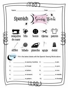 Spanish Common Questions Vocabulary Word List Worksheet & Answer Key ...