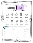 Spanish Fruits Worksheet Packet | Made By Teachers
