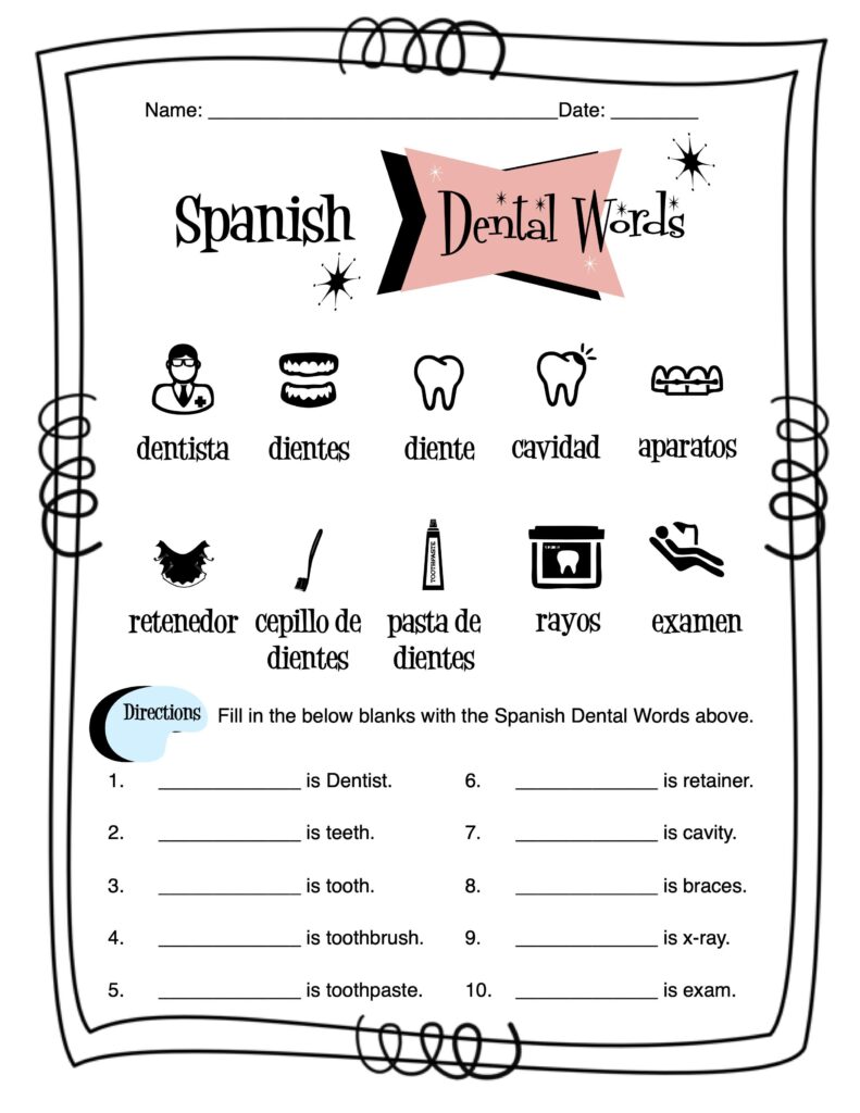 Spanish Christmas Words Vocabulary Word List Worksheet & Answer Keys ...