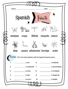 Spanish House Exterior Vocabulary Word List Worksheet & Answer Key ...