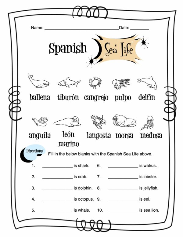 Spanish Travel & Tourism Vocabulary Word List Column Worksheet | Made ...