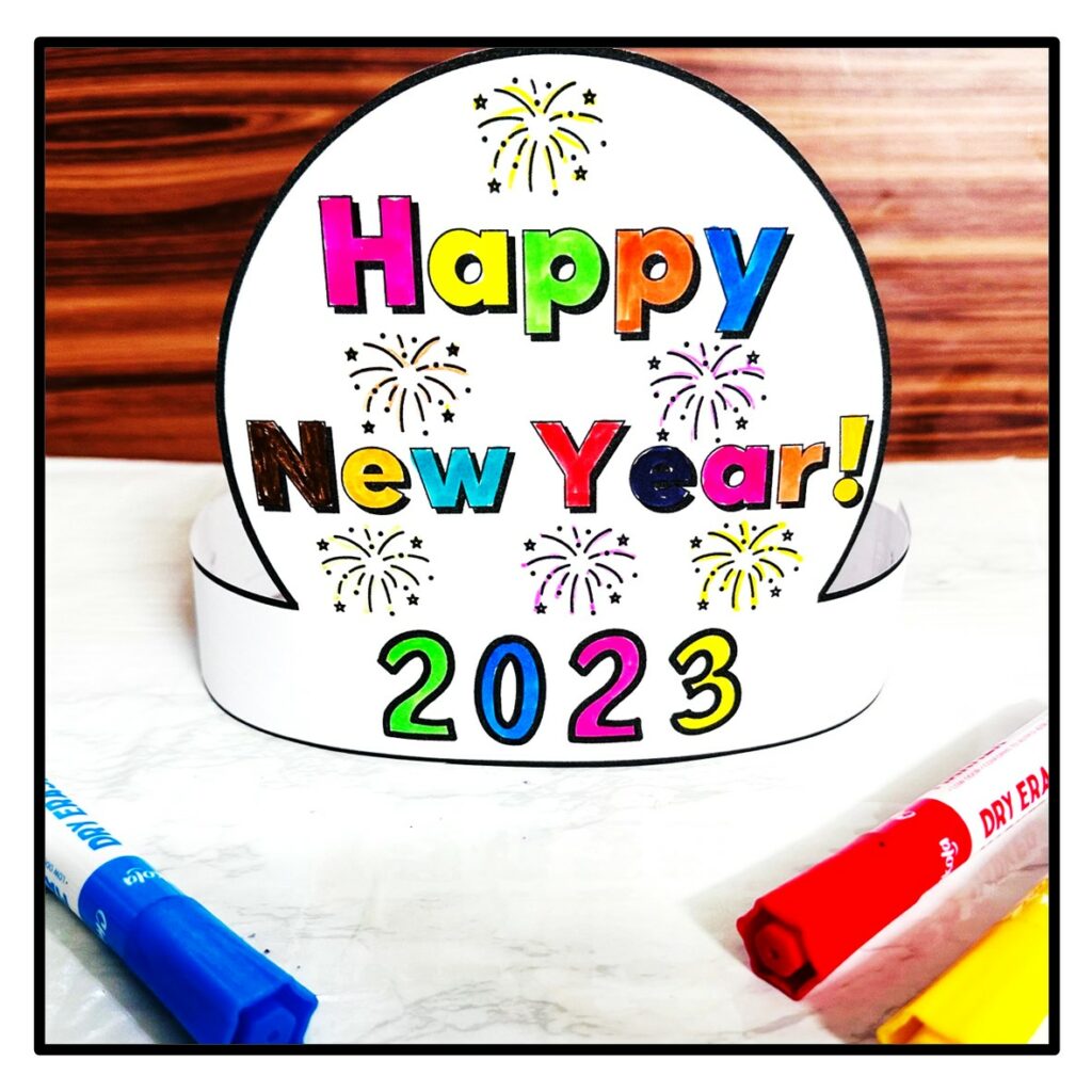 New Years 2023 Editable Name Hat/Crown | Made By Teachers