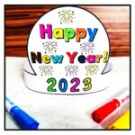 New Years 2023 Editable Name Hat/Crown | Made By Teachers