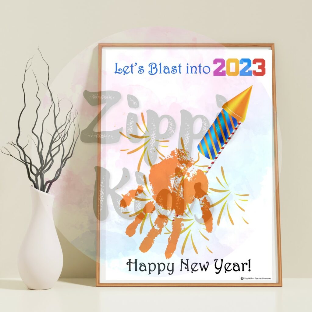 New Years 2023 Handprint Craft Bundle, Preschool Keepsake Art | Made By ...