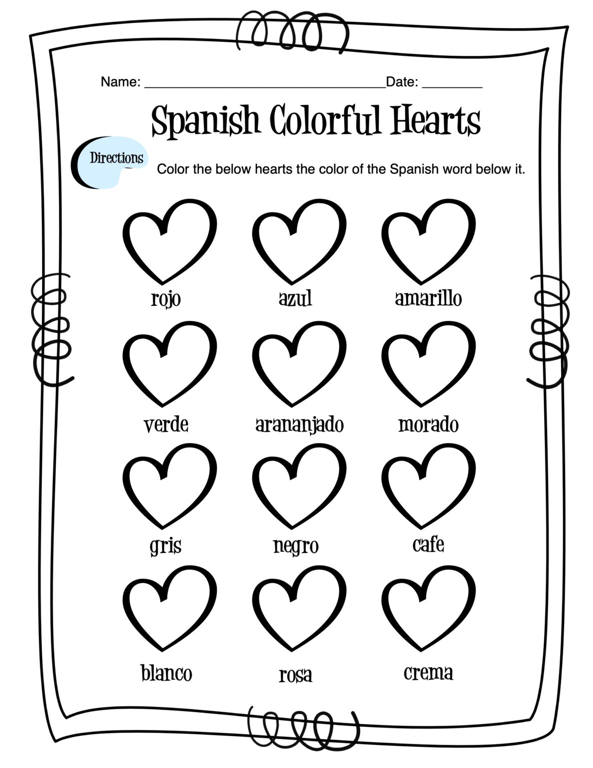 Spanish Colors Worksheet | Made By Teachers