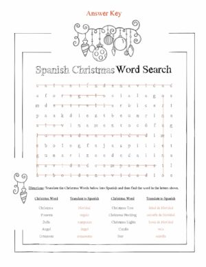 Spanish Christmas Word Search Worksheet | Made By Teachers
