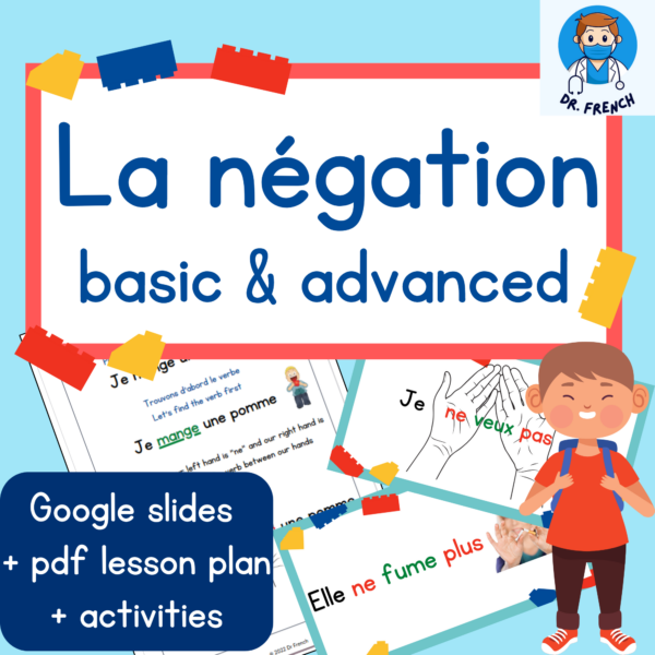 French Negation - La négation- Google slides presentation, lesson ...