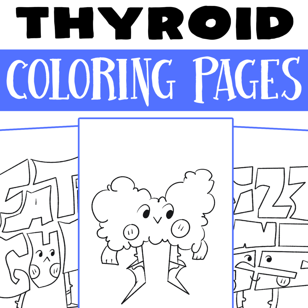 Thyroid Awareness Month Coloring Pages Thyroid Coloring Worksheets