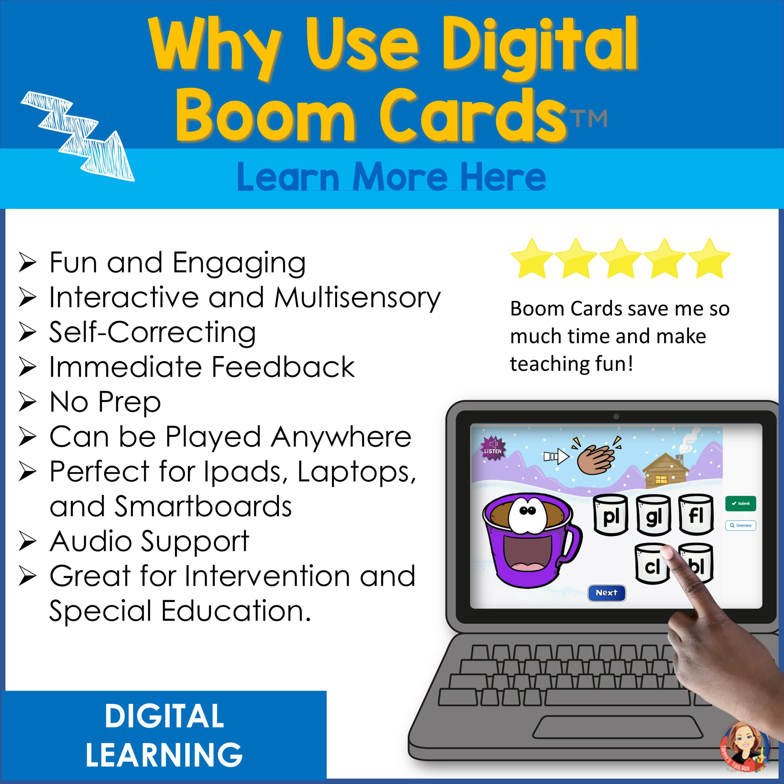Three Letter Blends Winter Phonemic Awareness Boom Cards | Made By Teachers