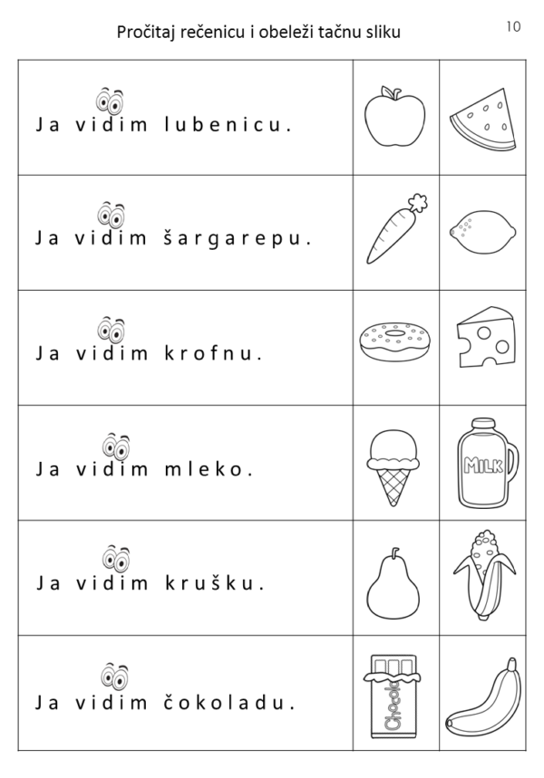 Serbian Food Worksheets - Hrana na srpskom jeziku | Made By Teachers