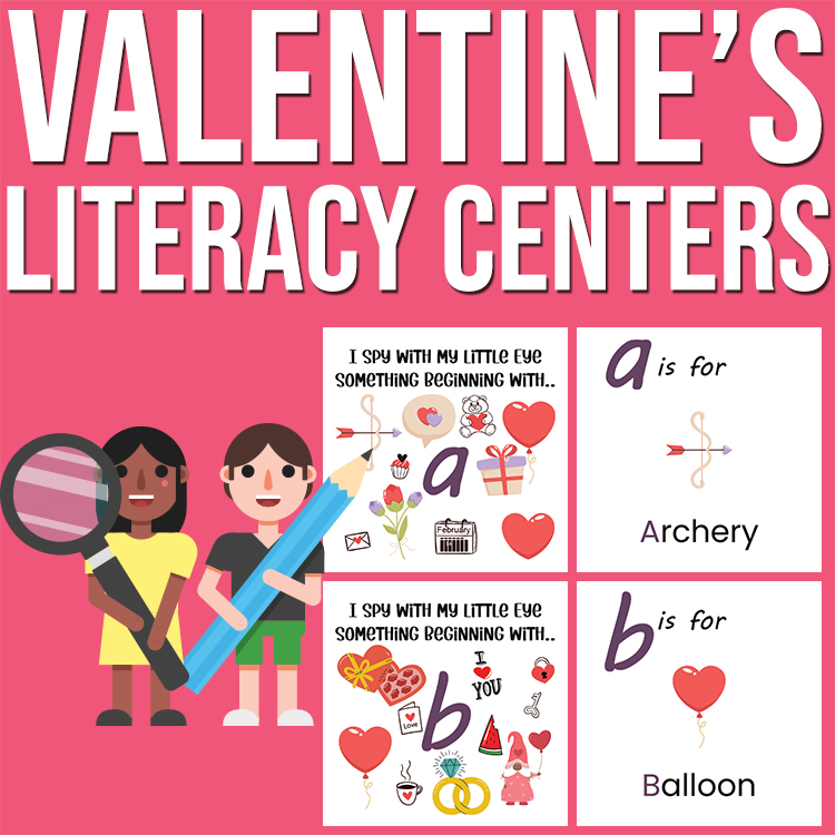 Kindergarten February Literacy Centers | I Spy Letters | Made By Teachers