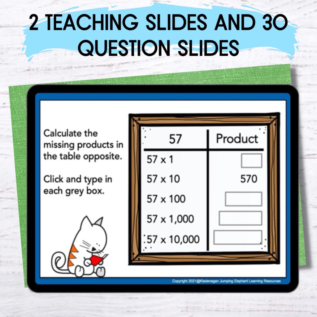 Multiplication Patterns with Powers of Ten Google Slides and Worksheets ...