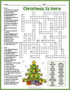 CHRISTMAS VOCABULARY Crossword Puzzle Worksheet Activity | Made By Teachers