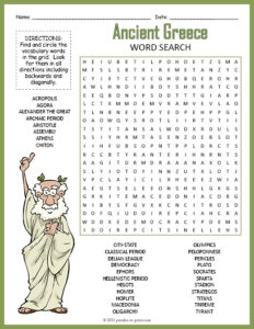 ANCIENT GREECE Civilization Word Search Puzzle Worksheet Activity ...