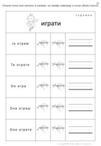 Serbian verbs in Present Tense Set I -Srpski glagoli u sadašnjem ...