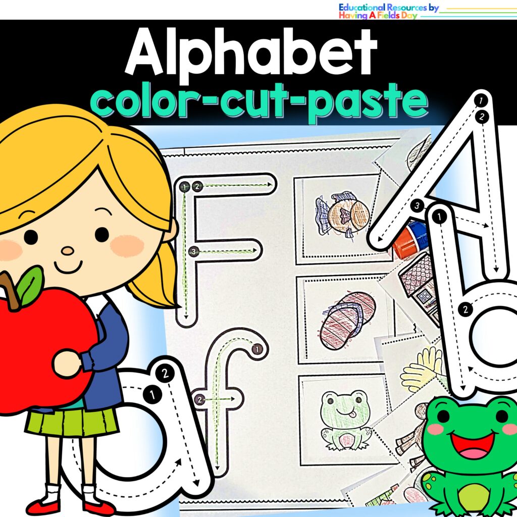 Alphabet Matching Activity: Cut, Paste, Trace and Learn the ABCs | Made ...