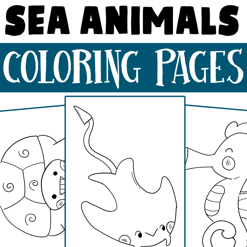 Ocean Animals Coloring Pages for Kids, Under The Sea Animals Coloring ...