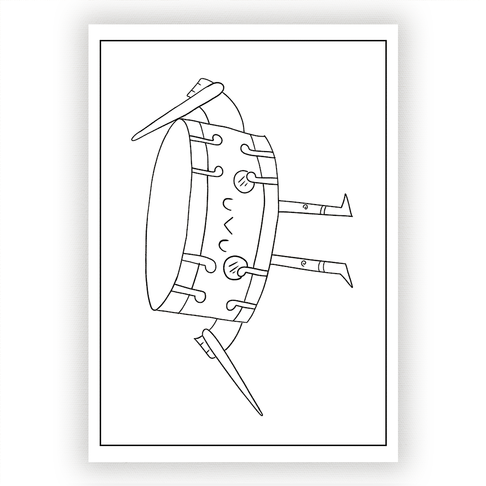 Music Instruments Families Coloring Pages, Percussion Instruments ...