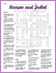ROMEO & JULIET Crossword Puzzle Worksheet Activity | Made By Teachers