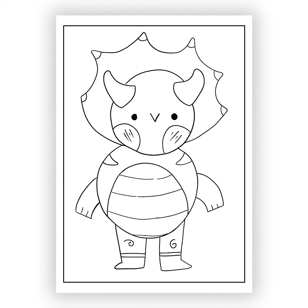 Dinosaurs Coloring pages for kids / Dino Preschool No Prep Worksheets ...