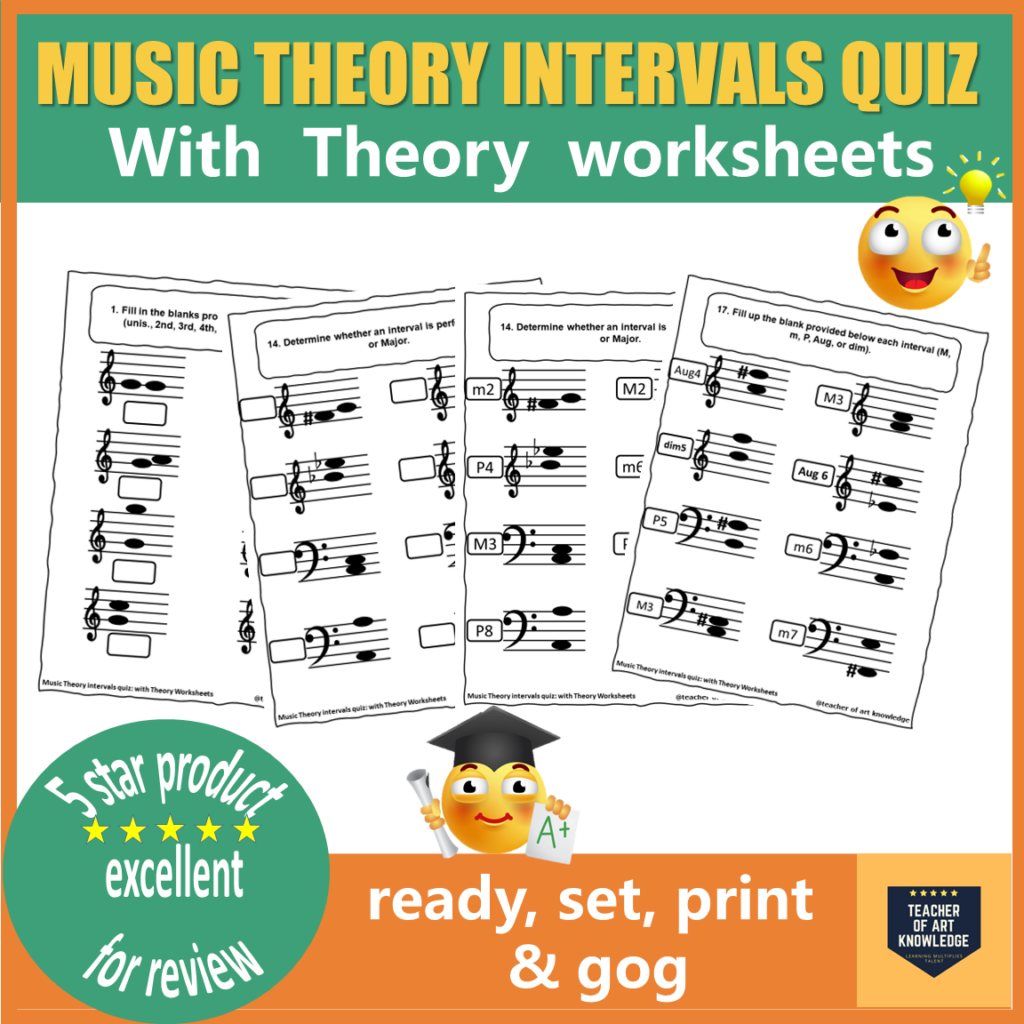 Music Theory intervals quiz with Theory Worksheets | Made By Teachers