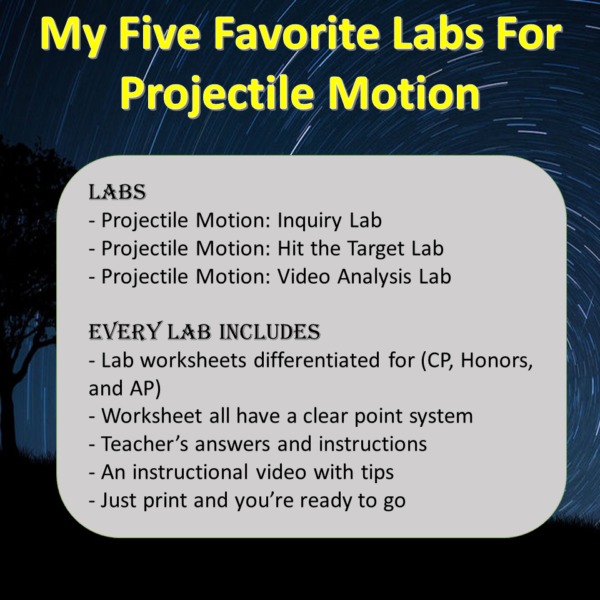 Projectile Motion Lab Bundle | Made By Teachers