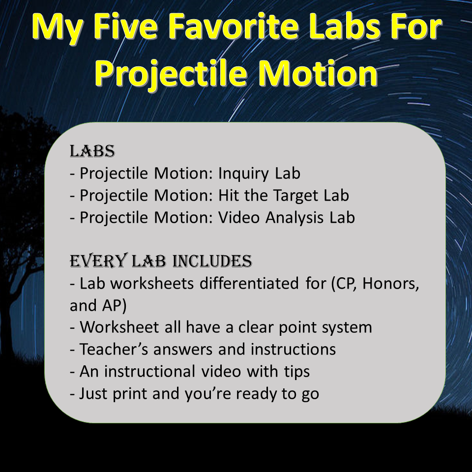 Projectile Motion Lab Bundle | Made By Teachers