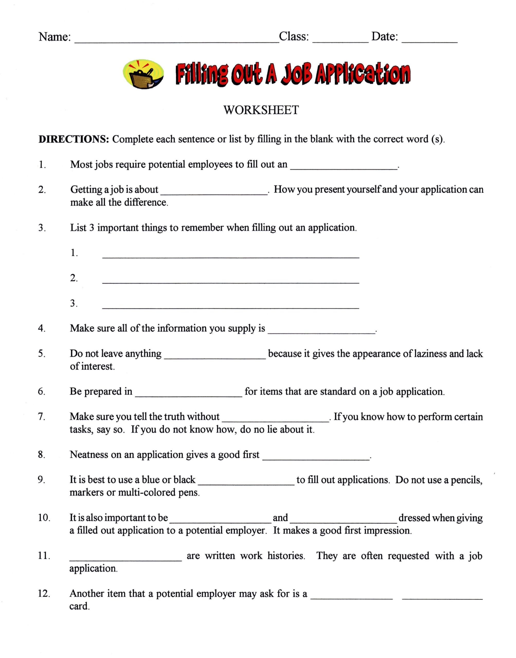 Filling Out A Job Application Lesson | Made By Teachers