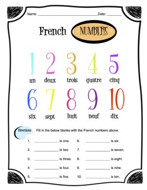 French Numbers Worksheet Packet | Made By Teachers