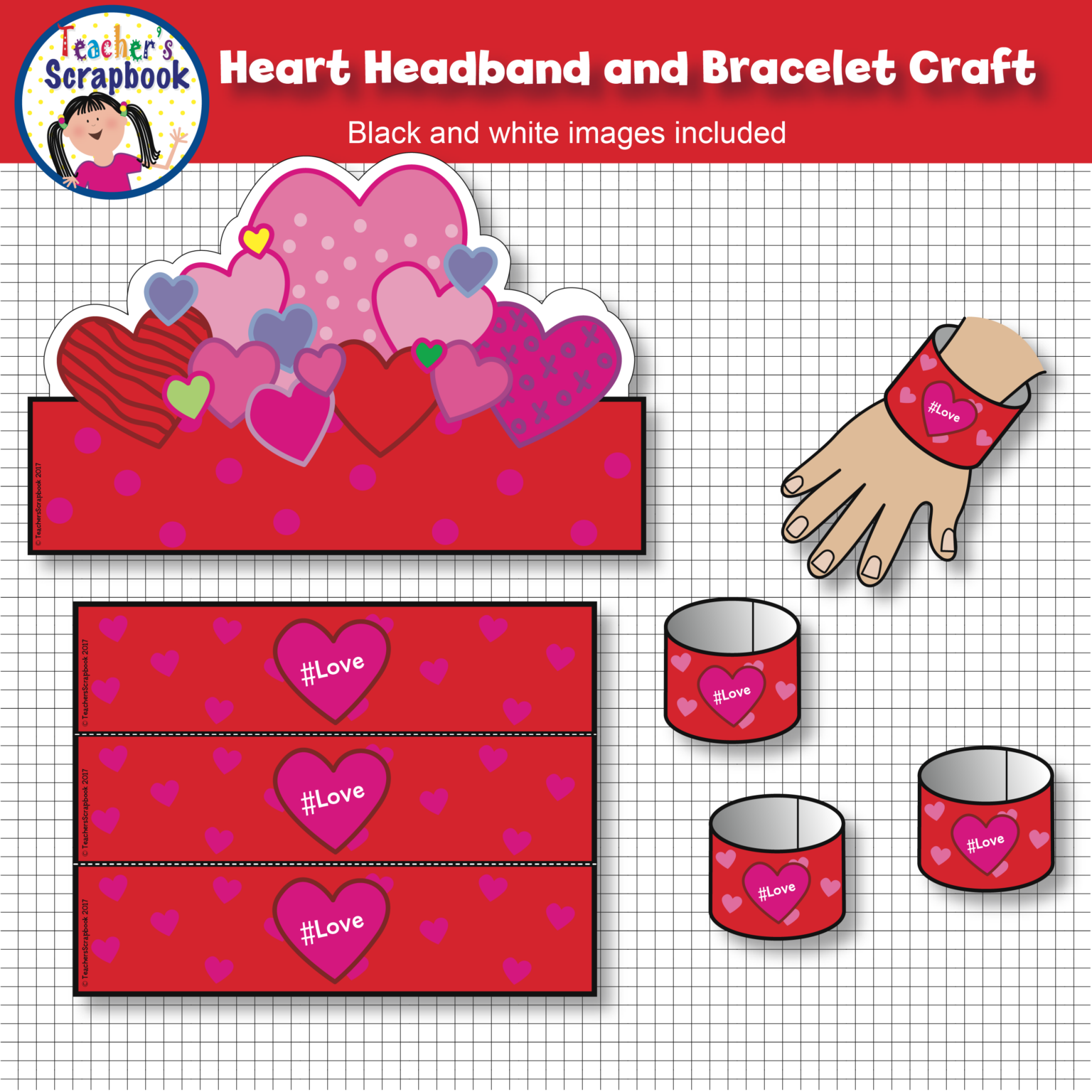 Heart Headband and Bracelet Craft Activity | Made By Teachers